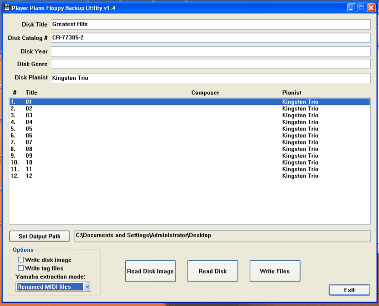Disklavier Floppy Disk Backups, ESEQ and MIDI Formats - Alex's Piano Service